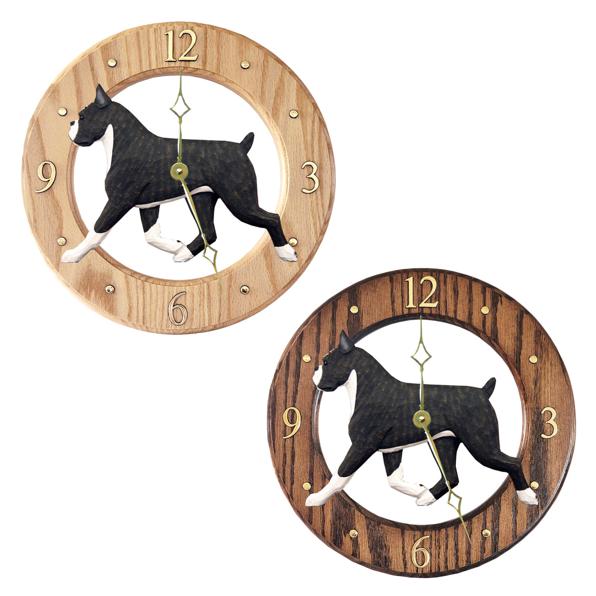 Boxer Dog Wall Clock – Michael Park, Woodcarver