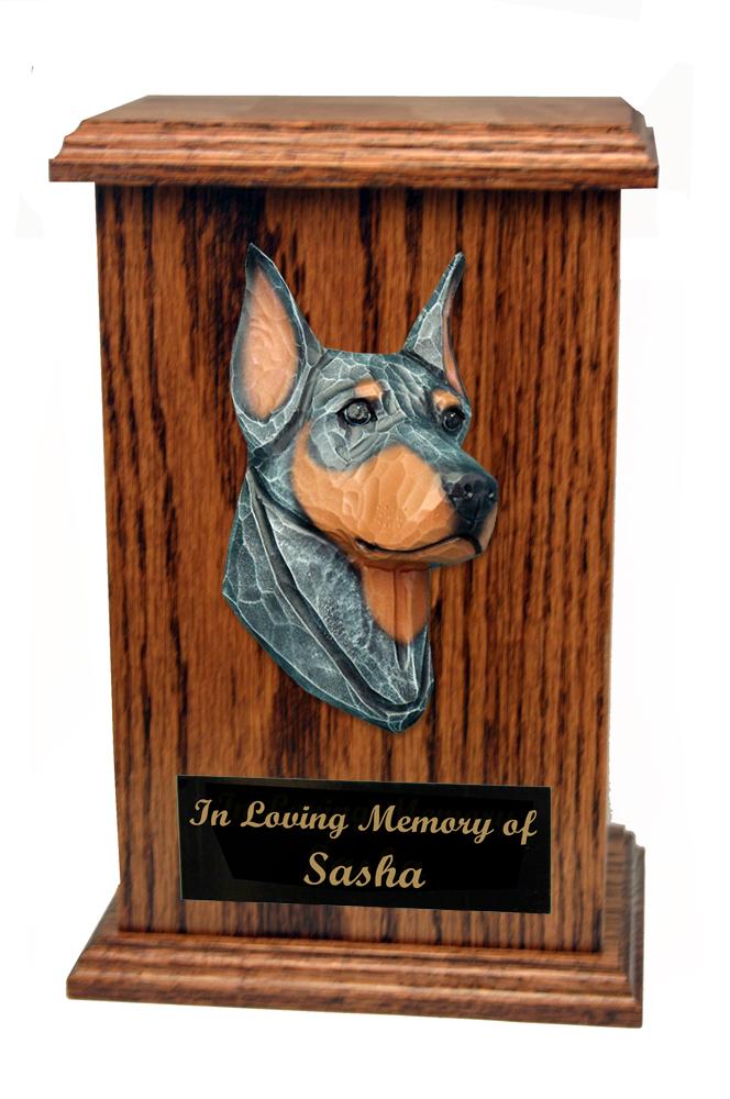 Doberman Memorial Urn – Michael Park, Woodcarver