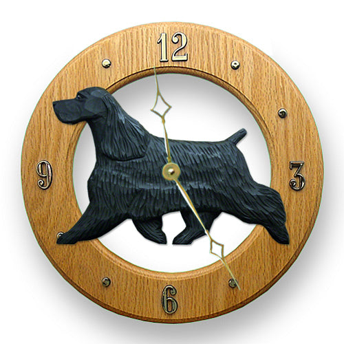 English Cocker Spaniel Wall Clock – Michael Park, Woodcarver