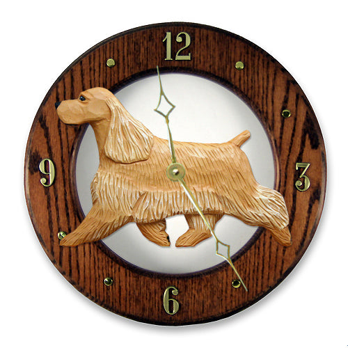English Cocker Spaniel Wall Clock – Michael Park, Woodcarver