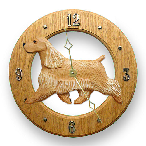 English Cocker Spaniel Wall Clock – Michael Park, Woodcarver
