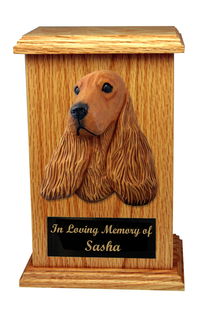 English Cocker Spaniel Memorial Urn – Michael Park, Woodcarver