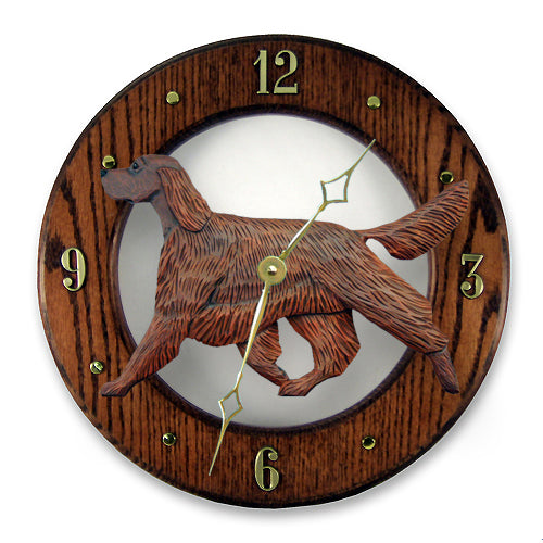 Irish Setter Wall Clock – Michael Park, Woodcarver