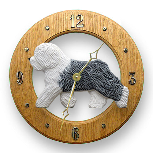 Old English Sheepdog Wall Clock – Michael Park, Woodcarver