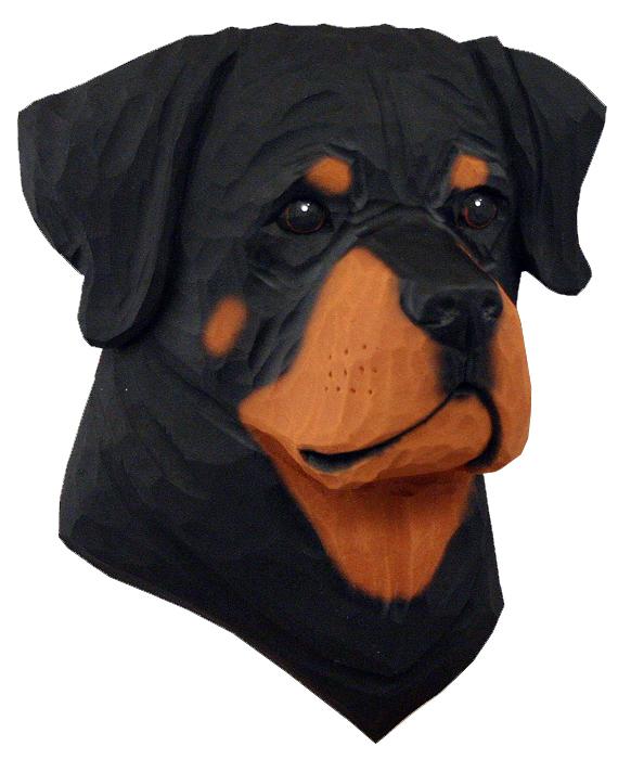 Rottweiler Small Head Study – Michael Park, Woodcarver